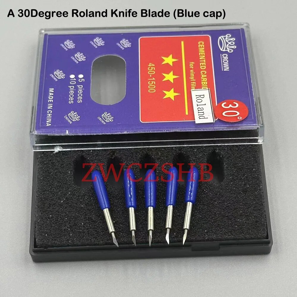 Лезвия для плоттера Roland, твердосплавные, 30/45/60 градусов, 10 шт. A 30degree