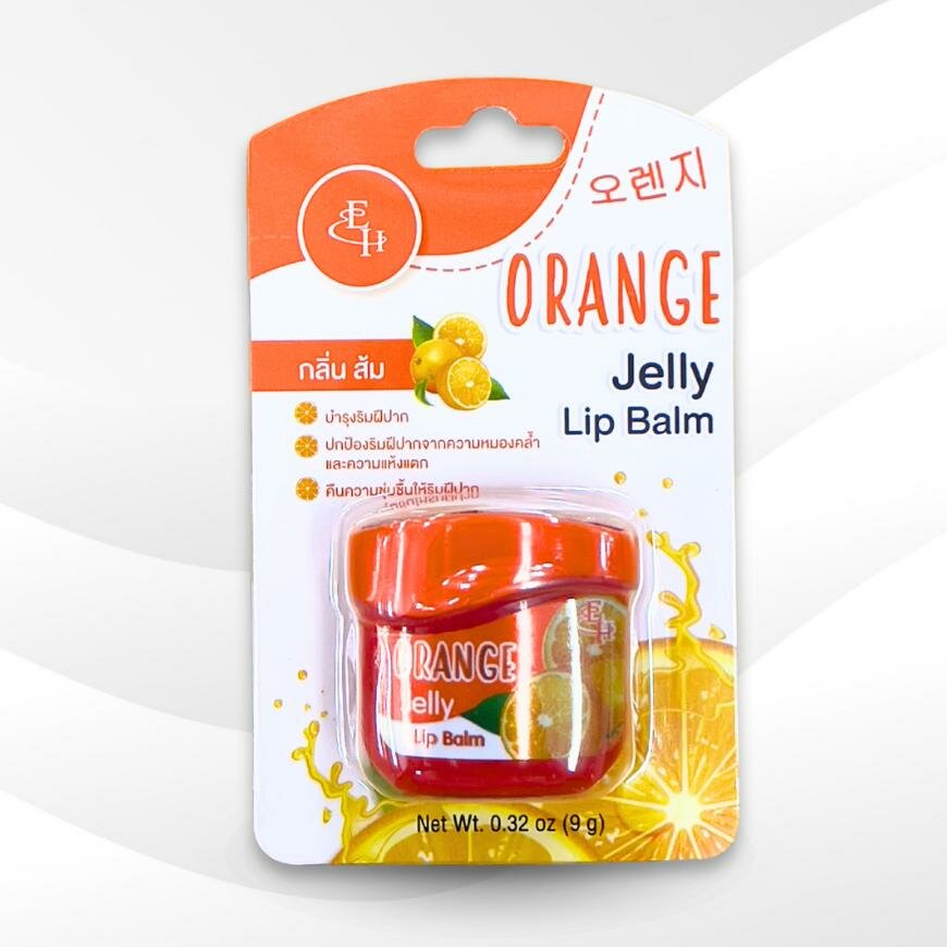 Jelly Lip Balm ORANGE, Eliza Helena (Бальзам для губ желейный апельсин, Элиза Хелена), 9 г.