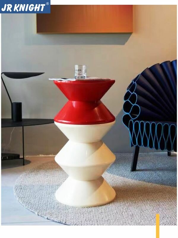 Пластиковый табурет с креативным дизайном в форме песочных часов, 36x23 см