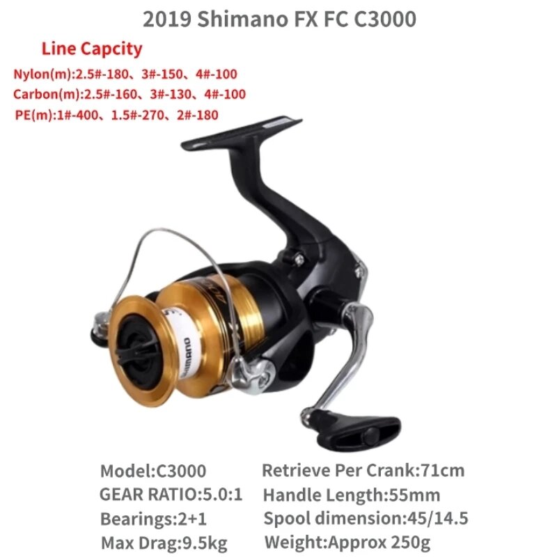 SHIMANO FX FC Спиннинговая катушка C3000