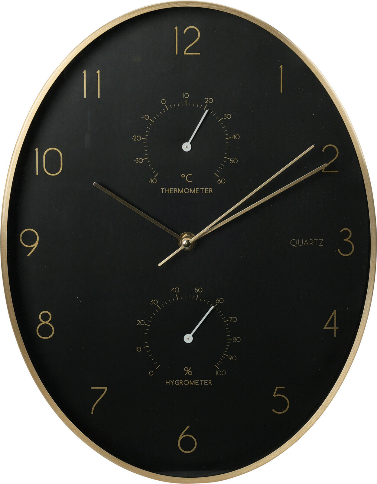 Часы настенные KOOPMAN с гигрометром и термометром, 34,5 х 27 см, черный