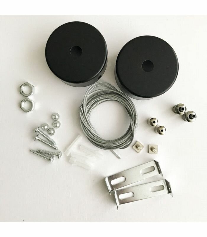 Тросовый подвес для Шинопровода. Длина 100 сантиметров. Цвет Черный. Комплект 2 штуки