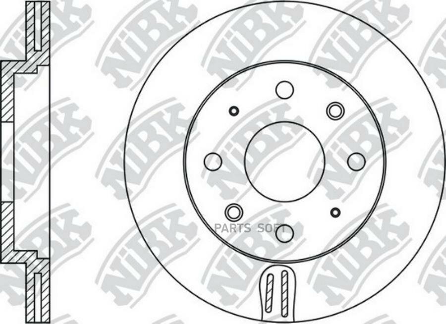 NIBK RN1376 Диск тормозной HONDA JAZZ 1.3 2002 - 2008 HONDA JAZZ 1.2 2002 - 2008 HONDA JAZZ 1.2 2008 - ()