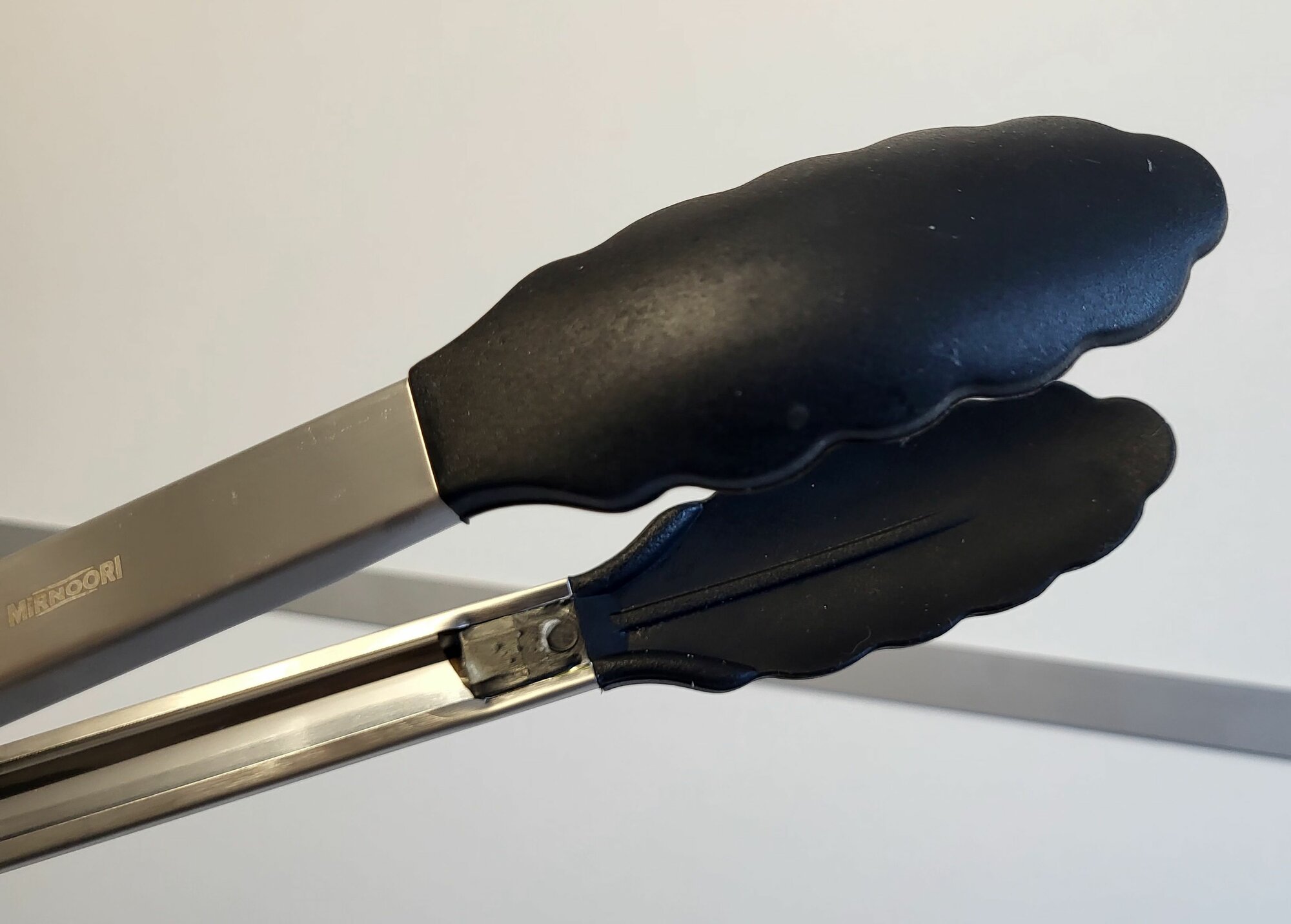 Щипцы кухонные Secret Food силиконовые 30 см / для гриля и барбекю из силикона и нержавеющей стали, цвет черный