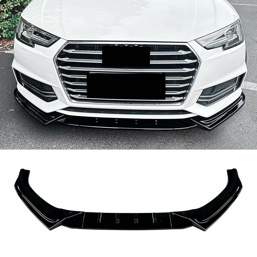 Спойлер на передний бампер автомобиля для Audi A4 B9 Sline 2017 2018 2019, 3 шт./комплект
