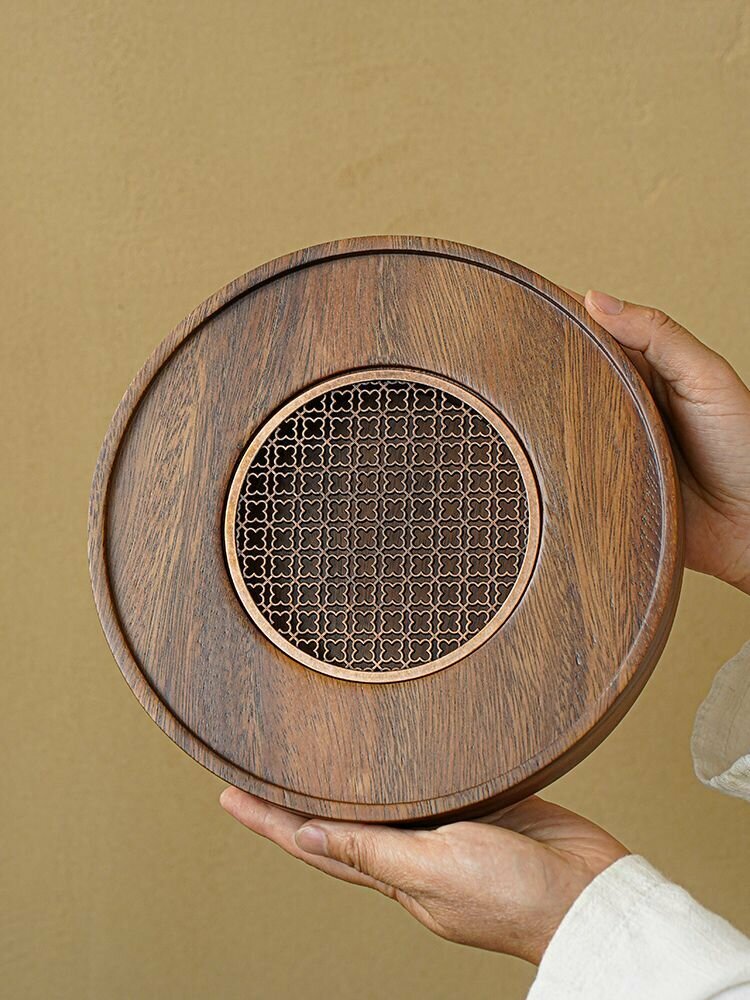 Чайная доска "Чабань", 22х22 см, массив дерева, черный орех, натуральная