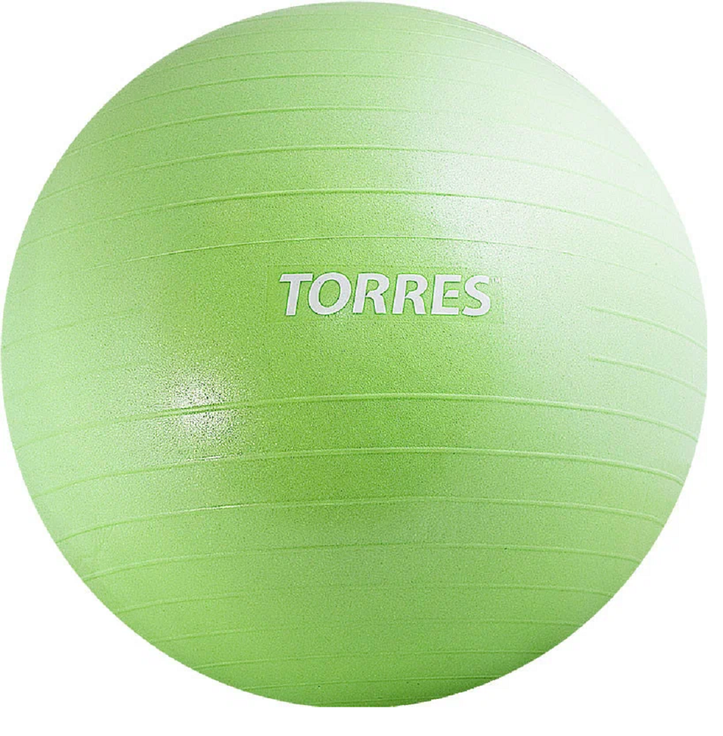 Мяч гимнастический Torres Al121175gr, диаметр 75 см, с насосом, зелёный