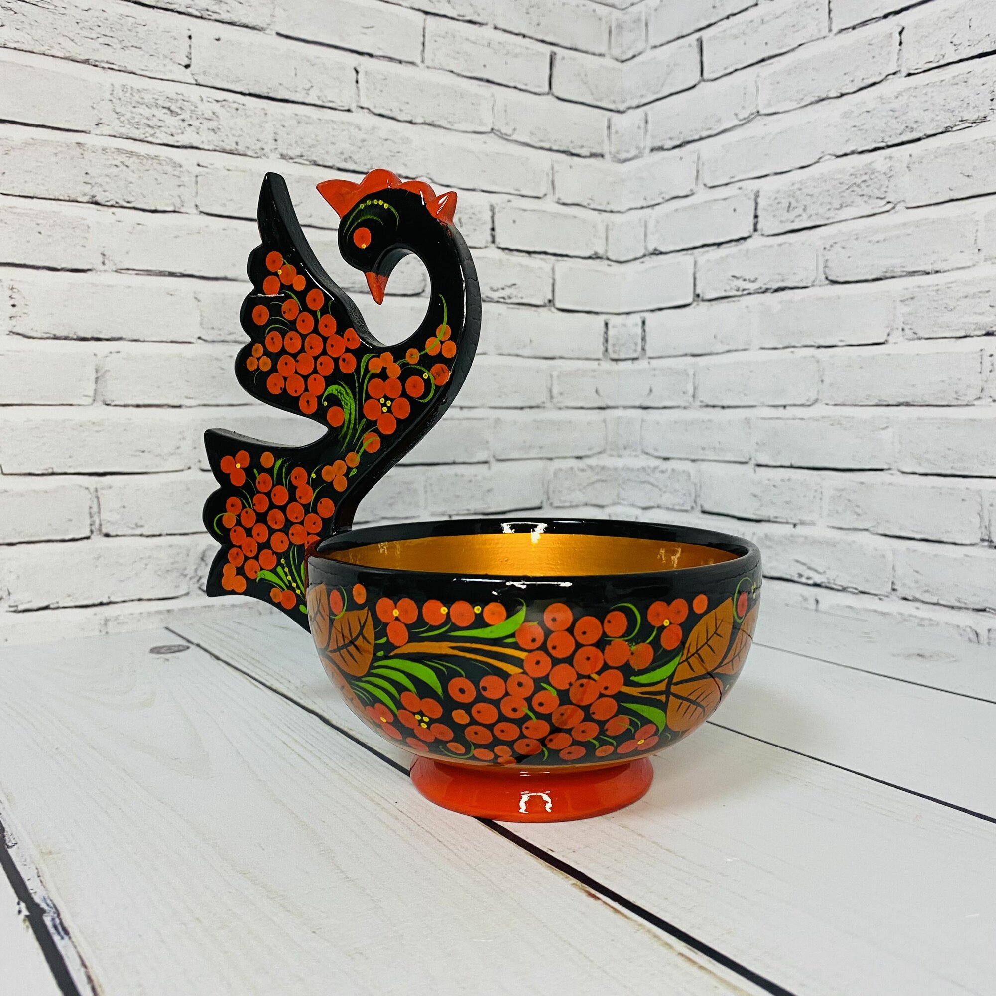 Чашка ПТИЦА-1 180*170 мм сувенирная Хохлома