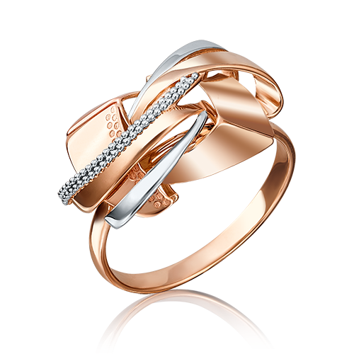 Кольцо, красное золото, 585 проба