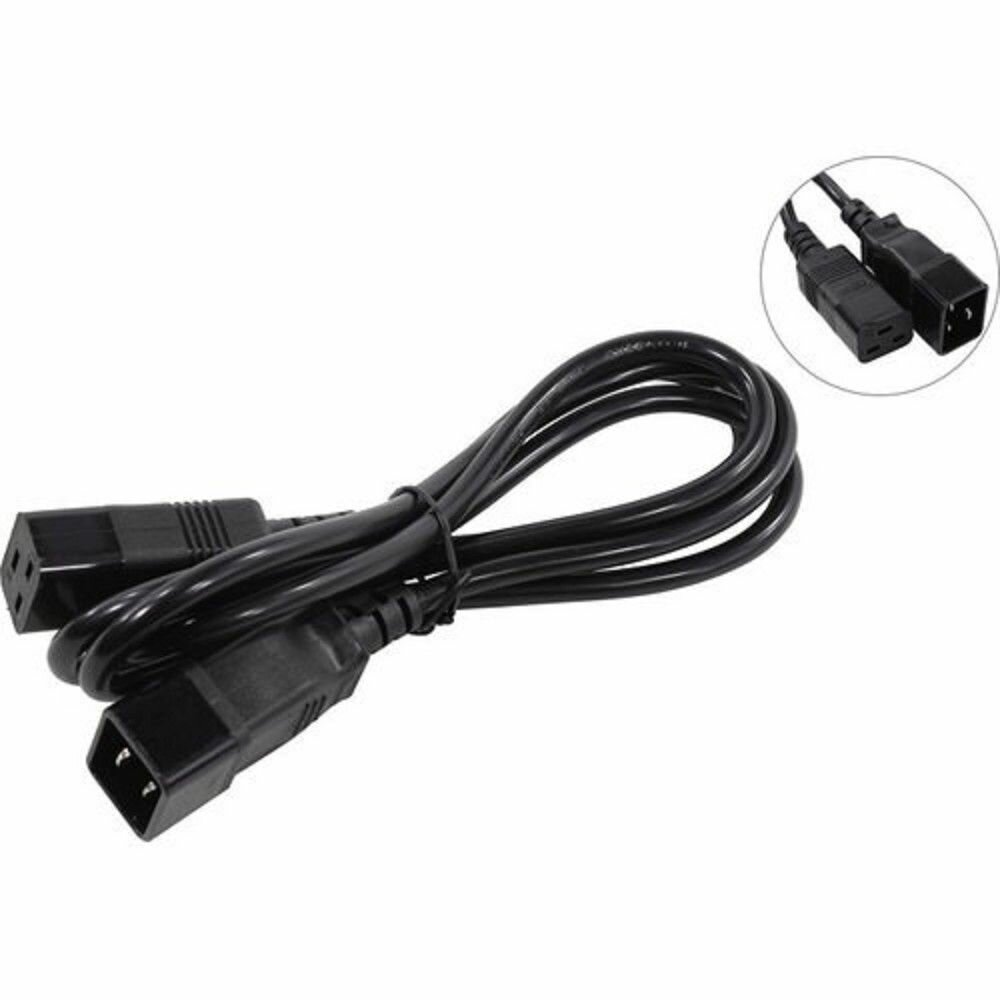 EXEGATE кабели EP280635RUS Кабель питания UPS Power EC20 - 1,8P IEC 320 С19 - >С20 VDE - 250V - 3 1.5mm2, медь, 16А, черный, 1.8м.