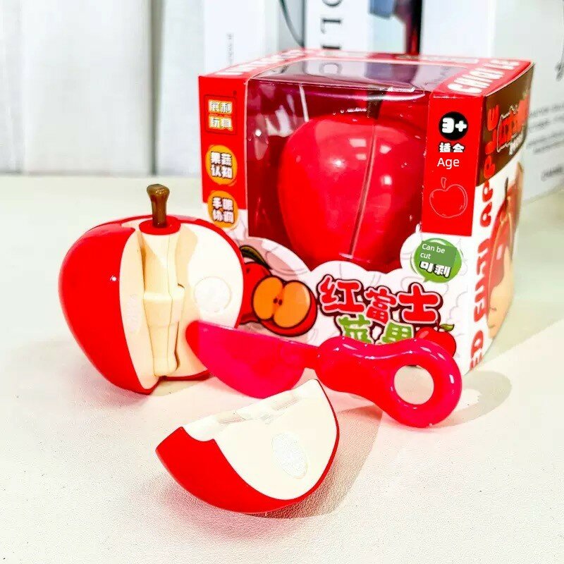 Игрушечное яблоко Red Fuji для детей, игрушка-фрукт, которую можно очистить и нарезать, развивающая игрушка для ролевых