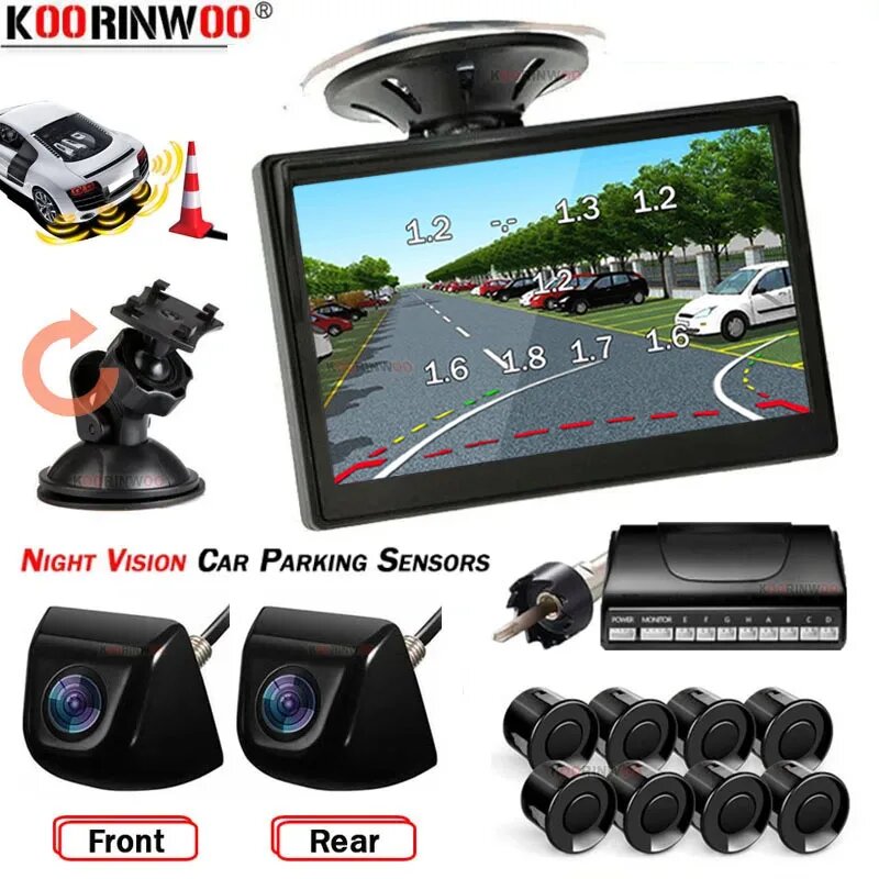 Парктроники Koorinwoo 4 шт. Option 6, без камеры и монитора