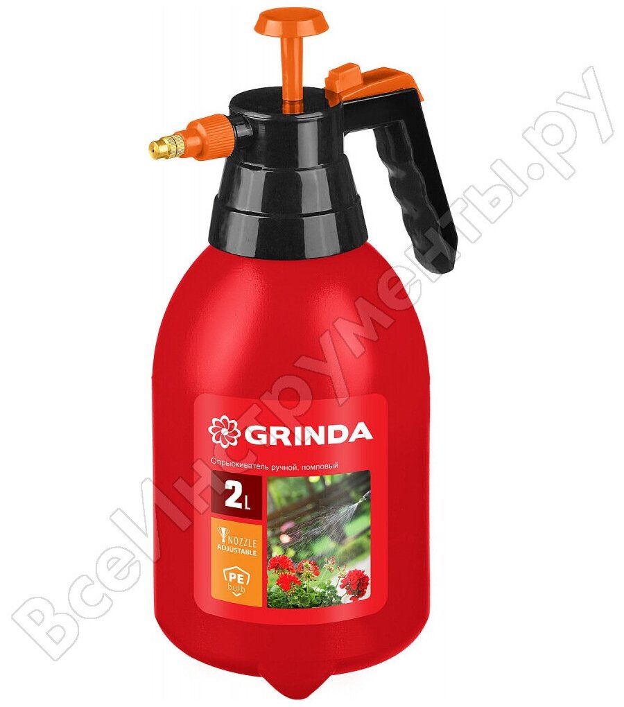 Ручной помповый опрыскиватель Grinda PS-2 2 л, колба из полиэтилена 425053