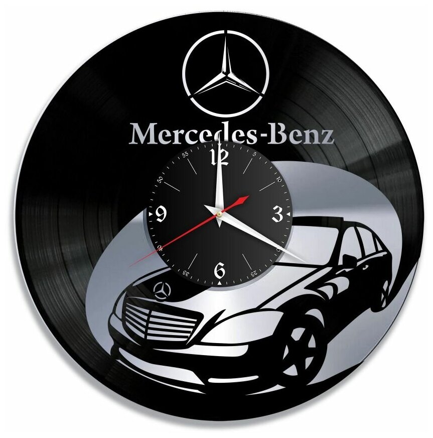 Часы из винила Redlaser "Mercedes Benz, Мерседес Бенц" VW-12008-2
