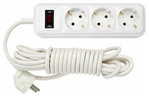 Удлинитель 3,5 м 3 розетки 2,5 кВт с заземлением BYLECTRICA (У10-322 3,5м)