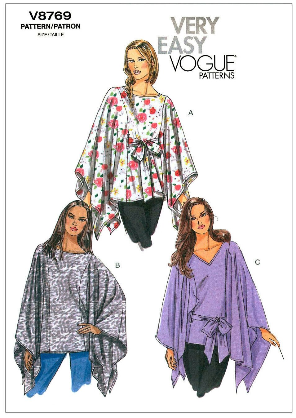 Выкройка VOGUE №8769 Блузон