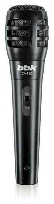 Микрофон проводной BBK CM110, 2.5 м, черный
