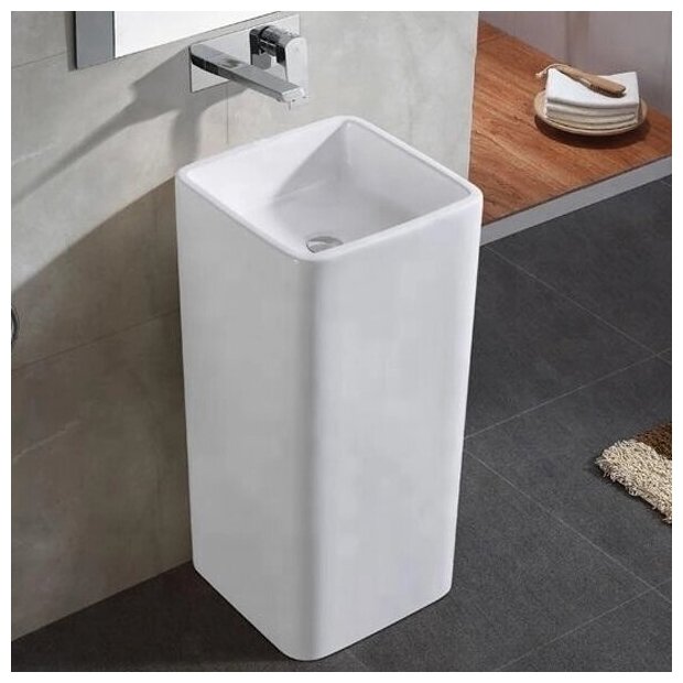 Раковина напольная 40 см CeramaLux P7005L белая