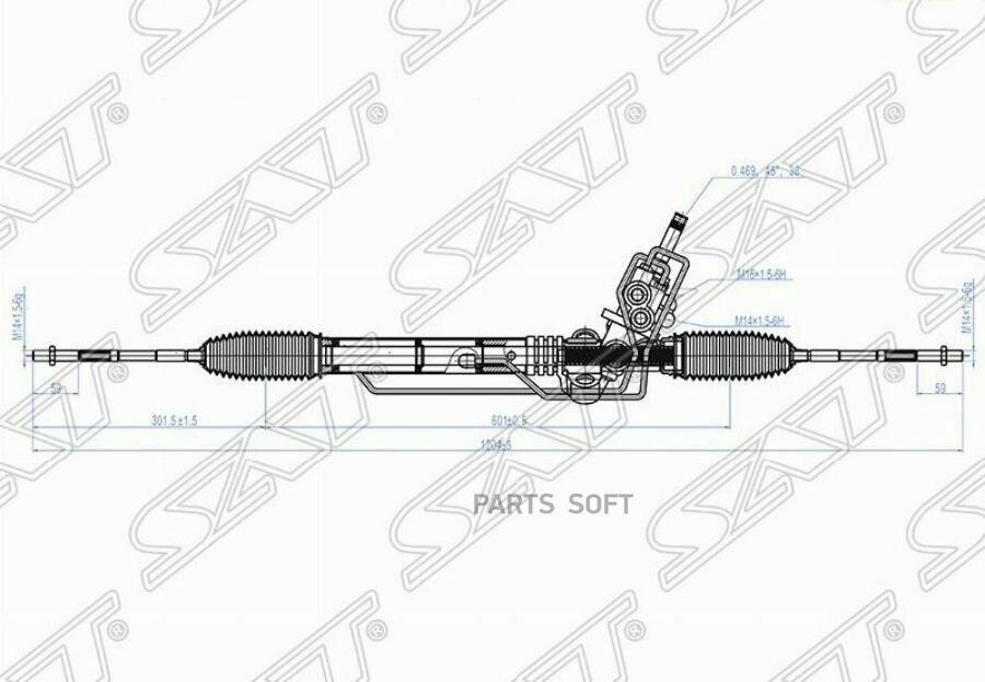 Рейка рулевая Subaru Impreza 07-12 / Legacy 03-09 SAT ST-34110AG031 | цена за 1 шт