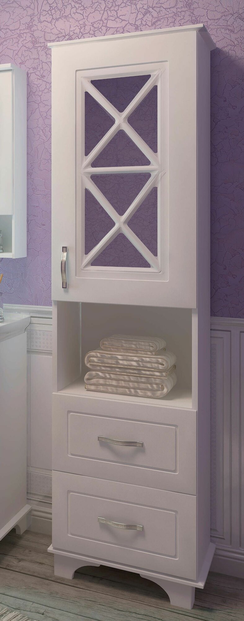 Пенал для ванной EVA GOLD Duglas Белый