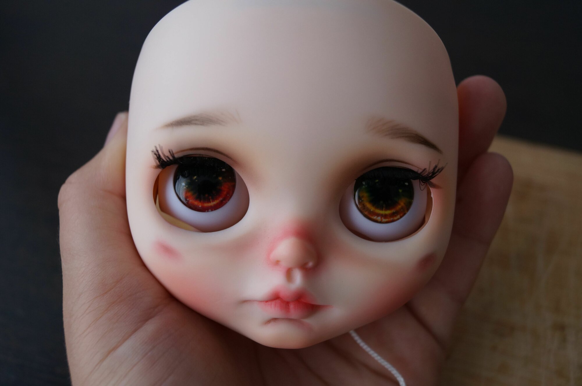 Глаза для кукол 14 мм стеклянные для Блайз