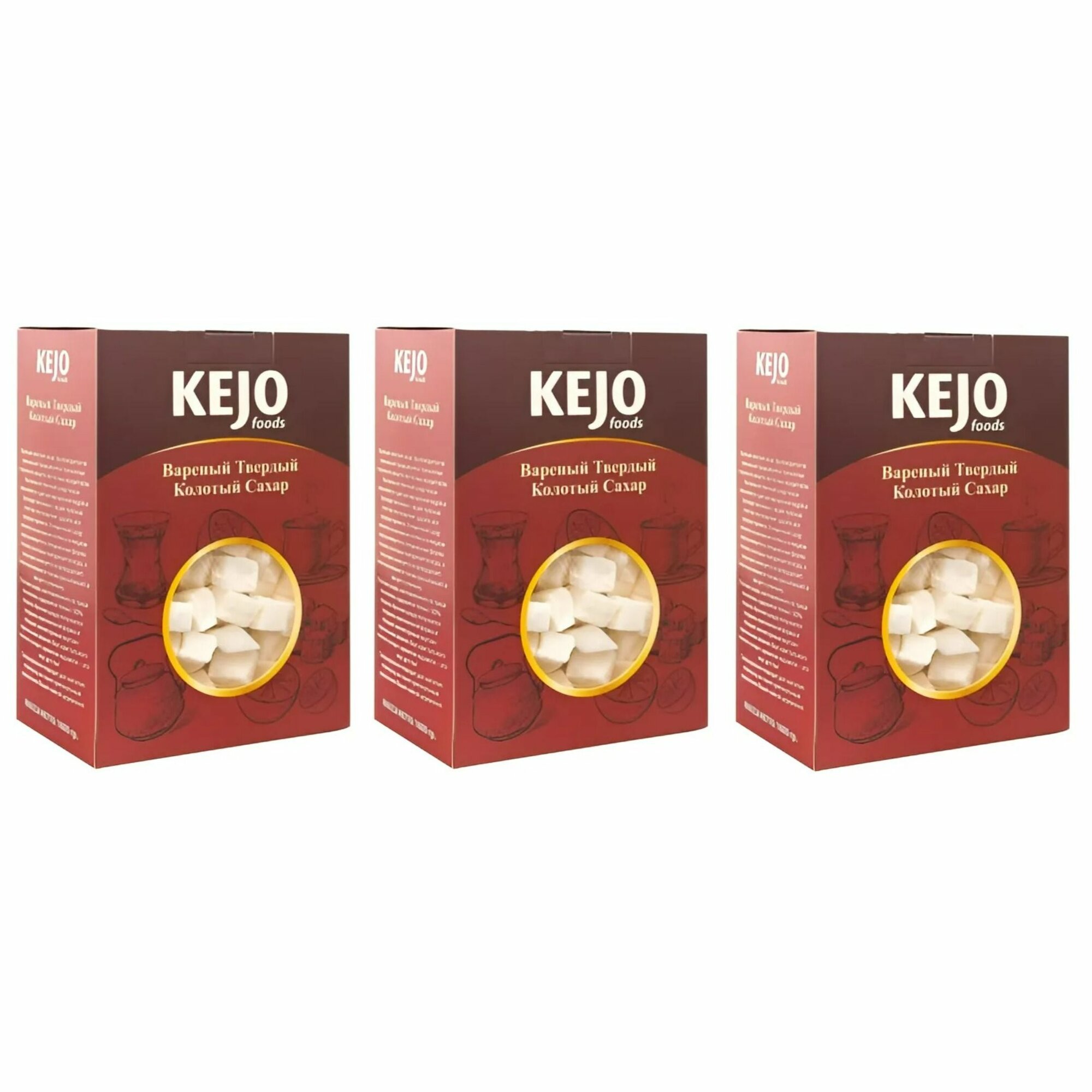 KEJOfoods Сахар вареный, колотый, твердый, 1000 гр, 3 уп