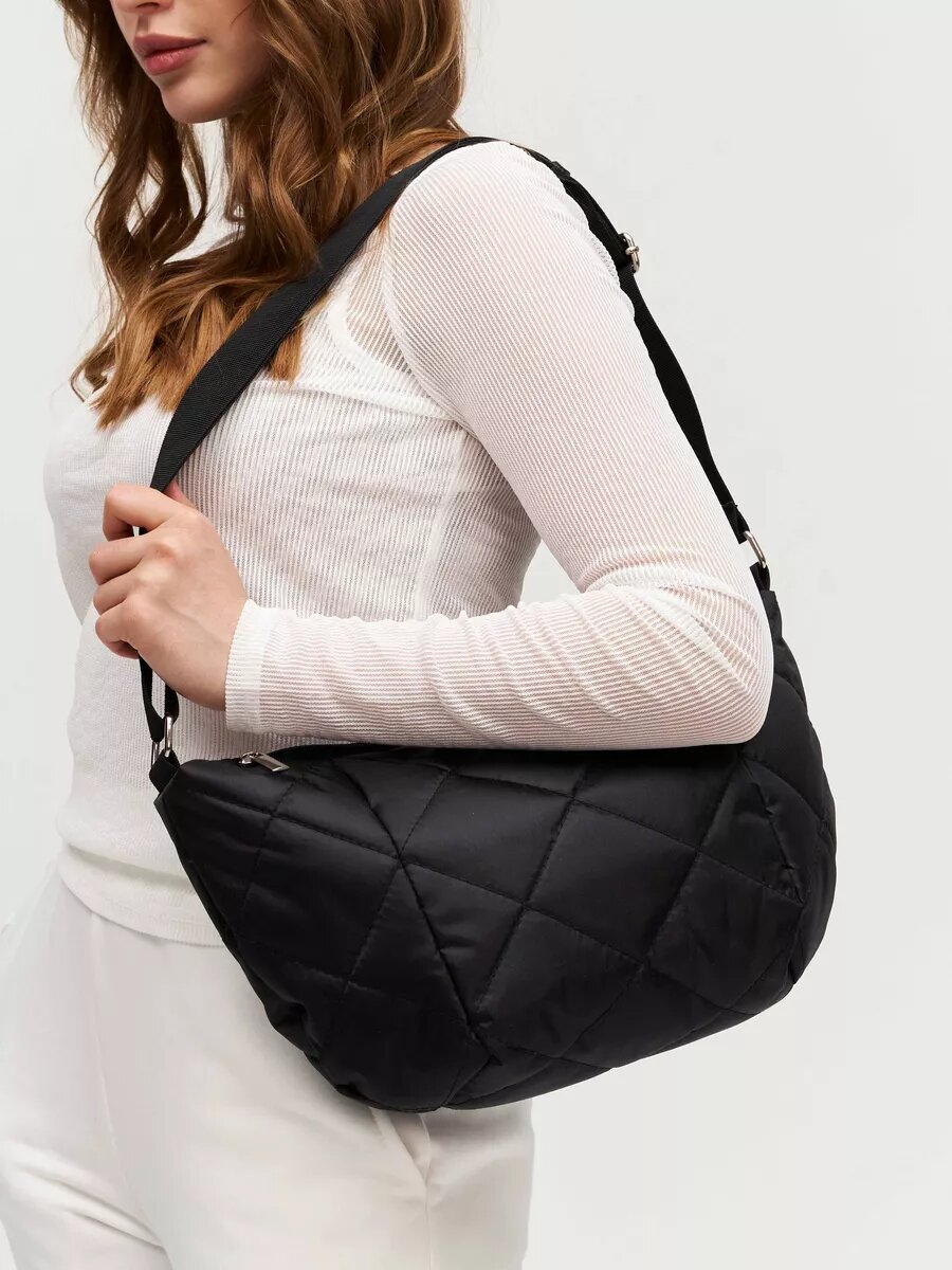 Сумка кросс-боди маленькая через плечо тканевая стеганая