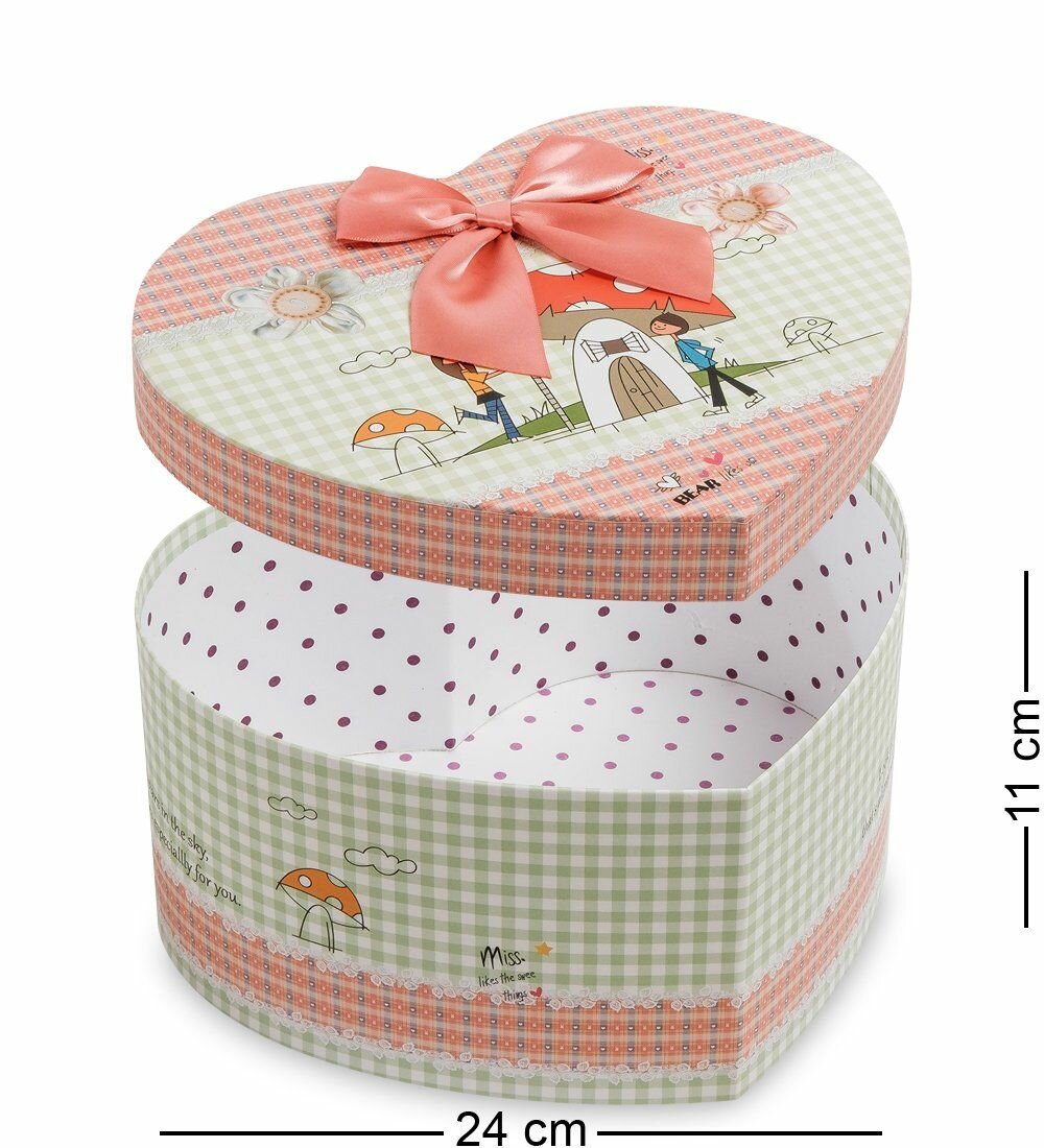 Коробка подарочная Сердце цв. светло-зеленый A2168204