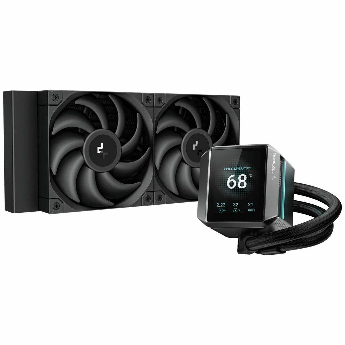 Deepcool Система водяного охлаждения для Socket1700/1851/AM4/AM5 Deepcool MYSTIQUE 240 R-LX550-BKDSNC-G-1, дисплей (ret)
