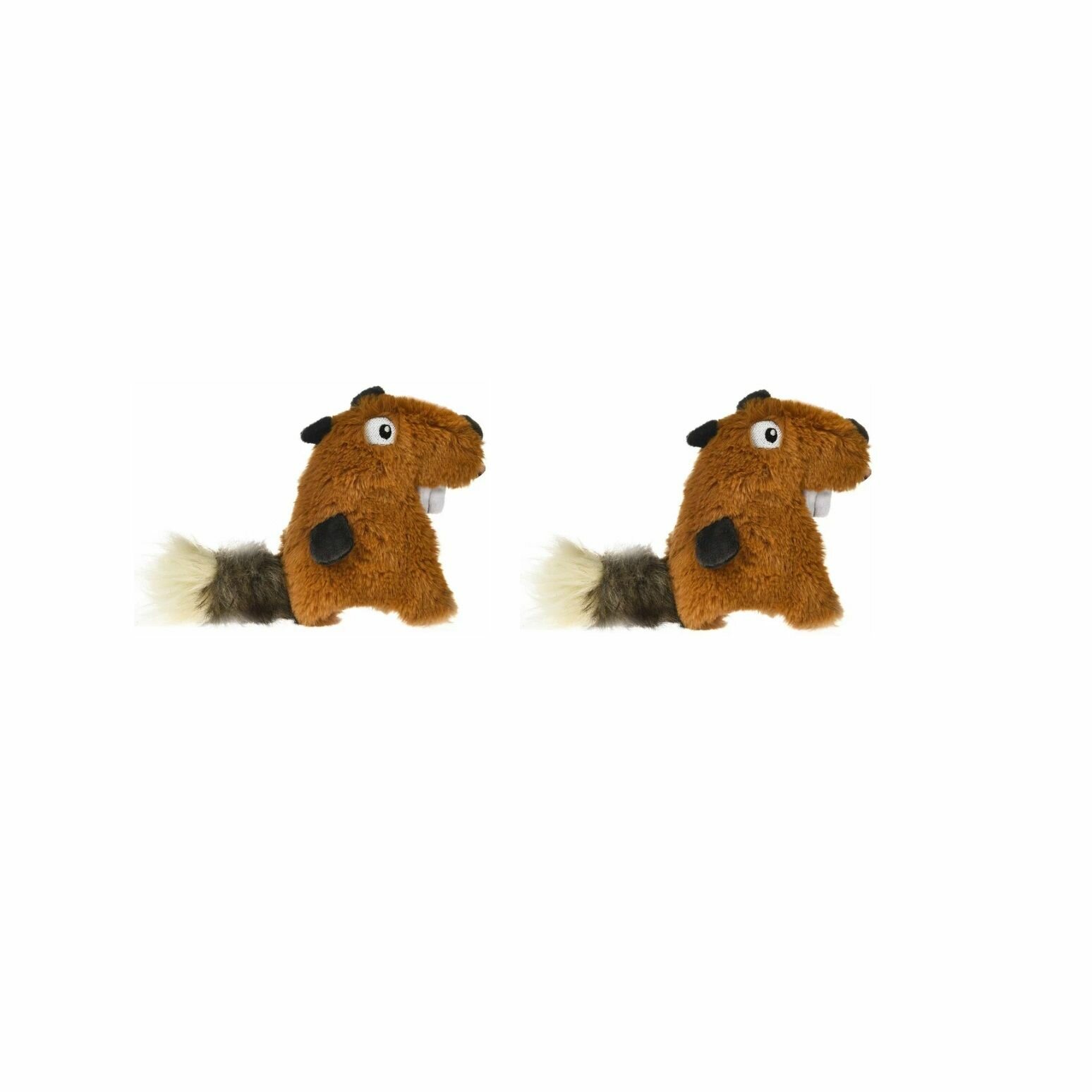HOMEPET Игрушка для собак белка плюшевая, с пищалкой, 2 шт