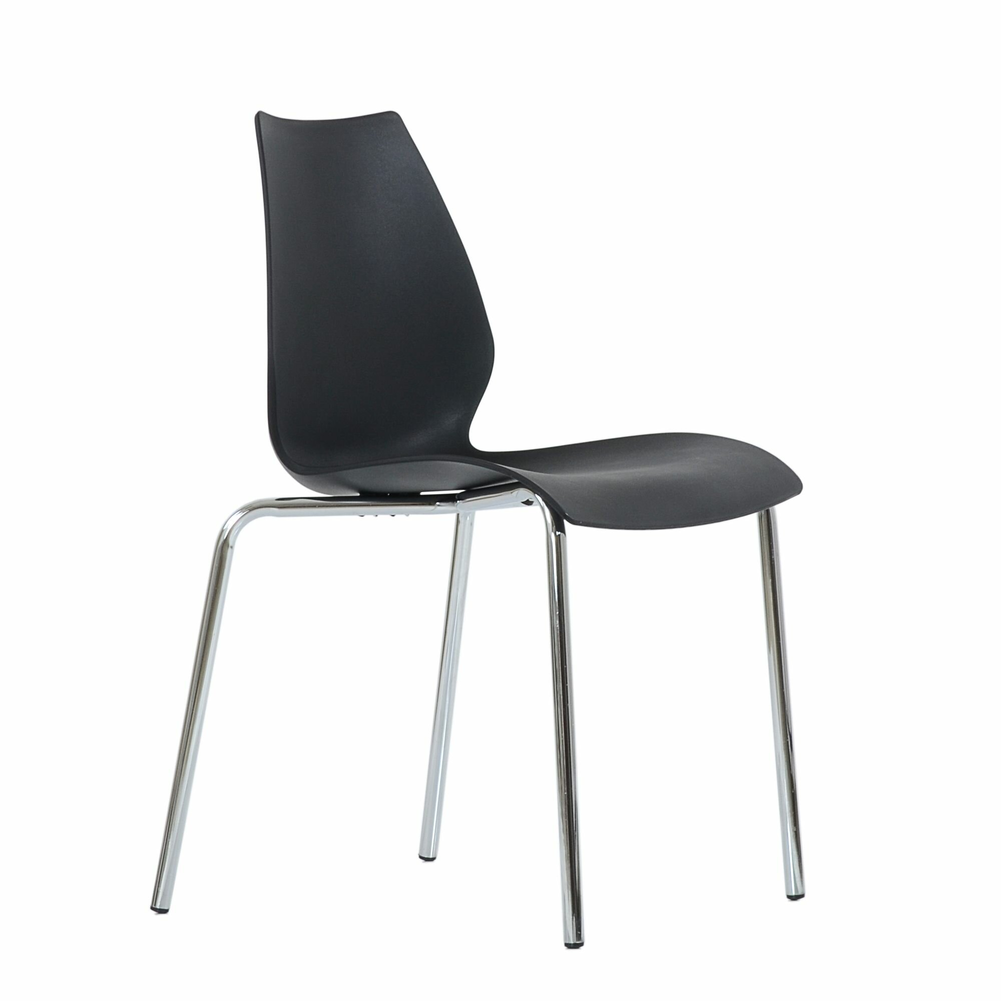 Стул-кресло Lili STOOL MARKET черный, пластик, металл, твердое сиденье, без подлокотников