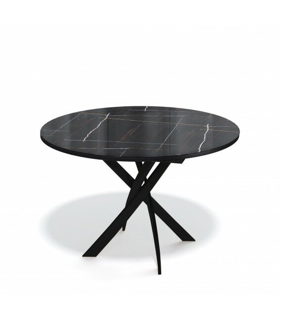 Стол KENNER R1100 черный/камень черный глянец