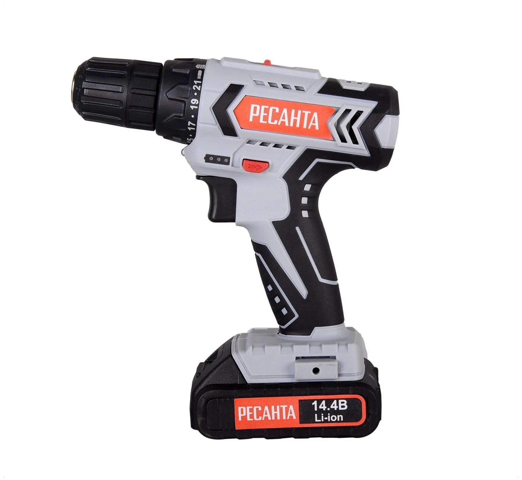 Дрель-шуруповерт аккумуляторная Ресанта ДА-2А-45-14,4, Li-ion, в кейсе, 2 АКБ промо