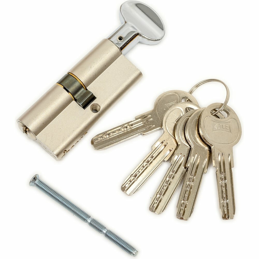 Цилиндровый механизм с вертушкой KALE KILIT 164 SM/70 (30+10+30) мм, никель, 5 кл. 25567
