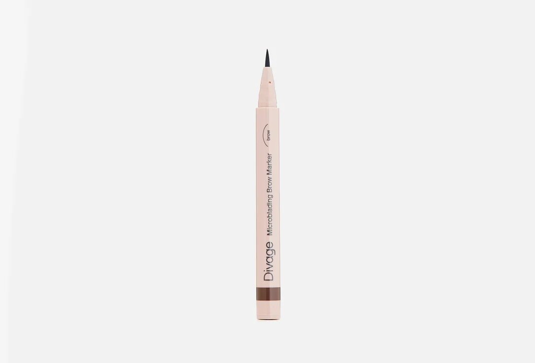 Маркер для бровей Divage "Microblading", тон 03, Dark, матовый финиш, 1 мл
