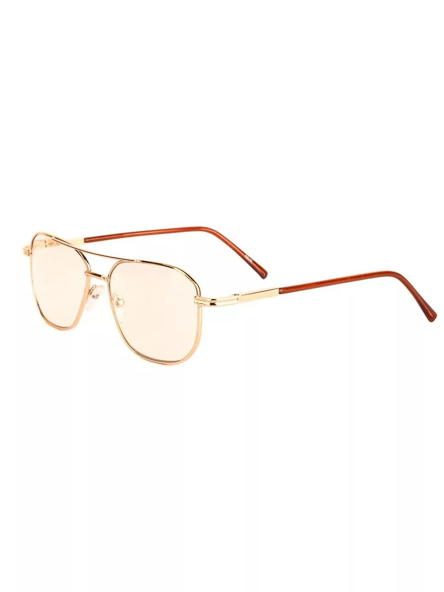 Готовые очки для зрения с диоптриями, золотой, пластик, авиаторы - 3.00