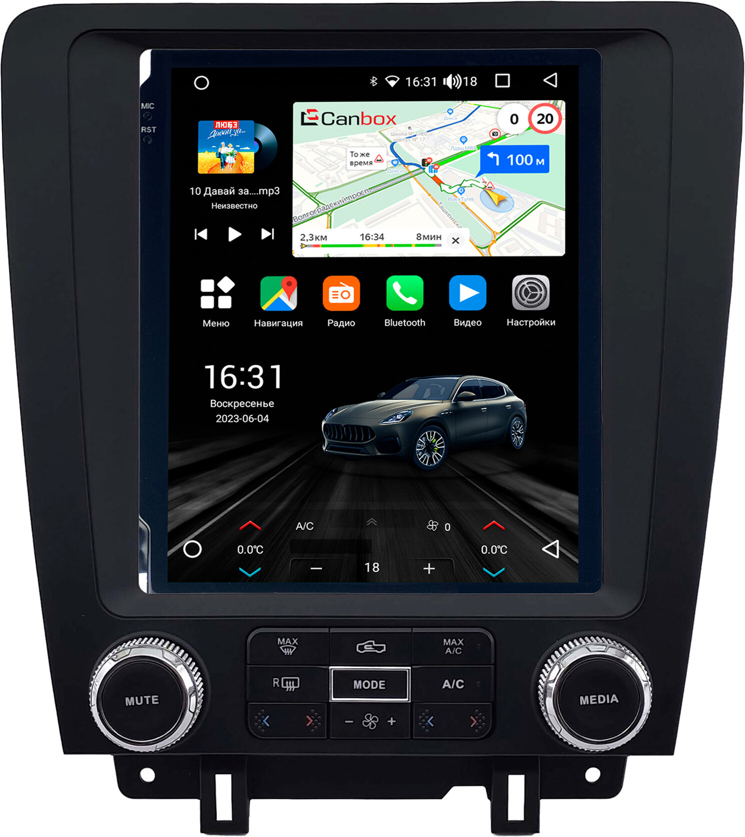 Штатная магнитола Ford Mustang 5 2009-2014 Canbox M-Line (Tesla) 9.7" 2/32 5620-1312-230 Android 10 (4G-SIM, DSP, QLed)