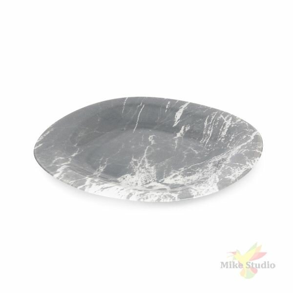 Тарелка стеклянная 27см плоская Luminarc серия марбл грей