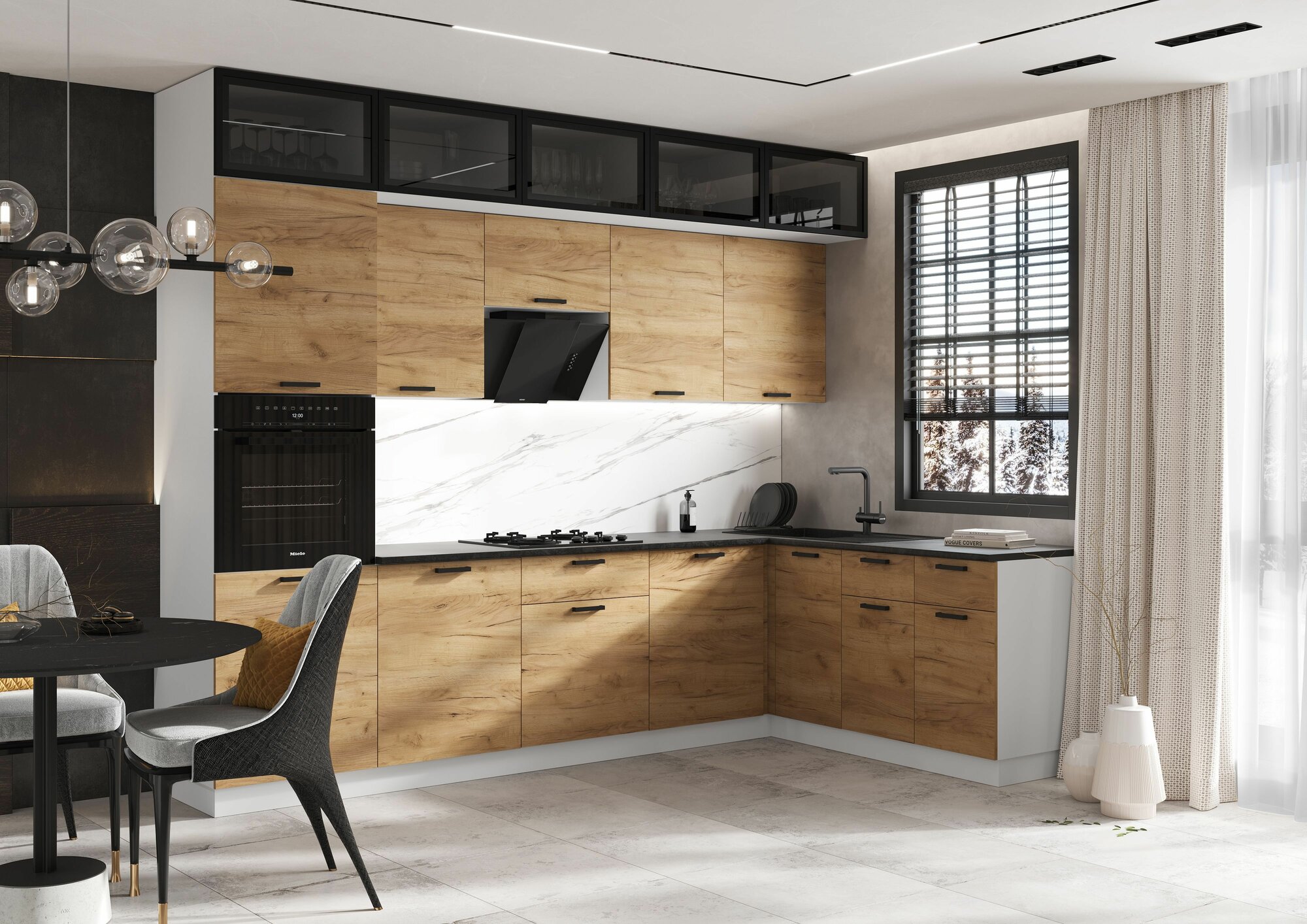 Кухня Рио 3,0х1,8м Дуб крафт