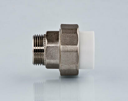 Муфта комбинированная разъёмная Tebo TR-TB с наружной резьбой 20х1/2" белый