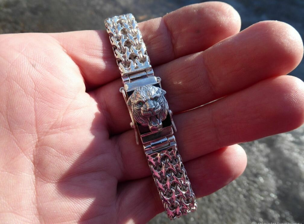 Браслет, серебро, 925 проба, чернение, фианит