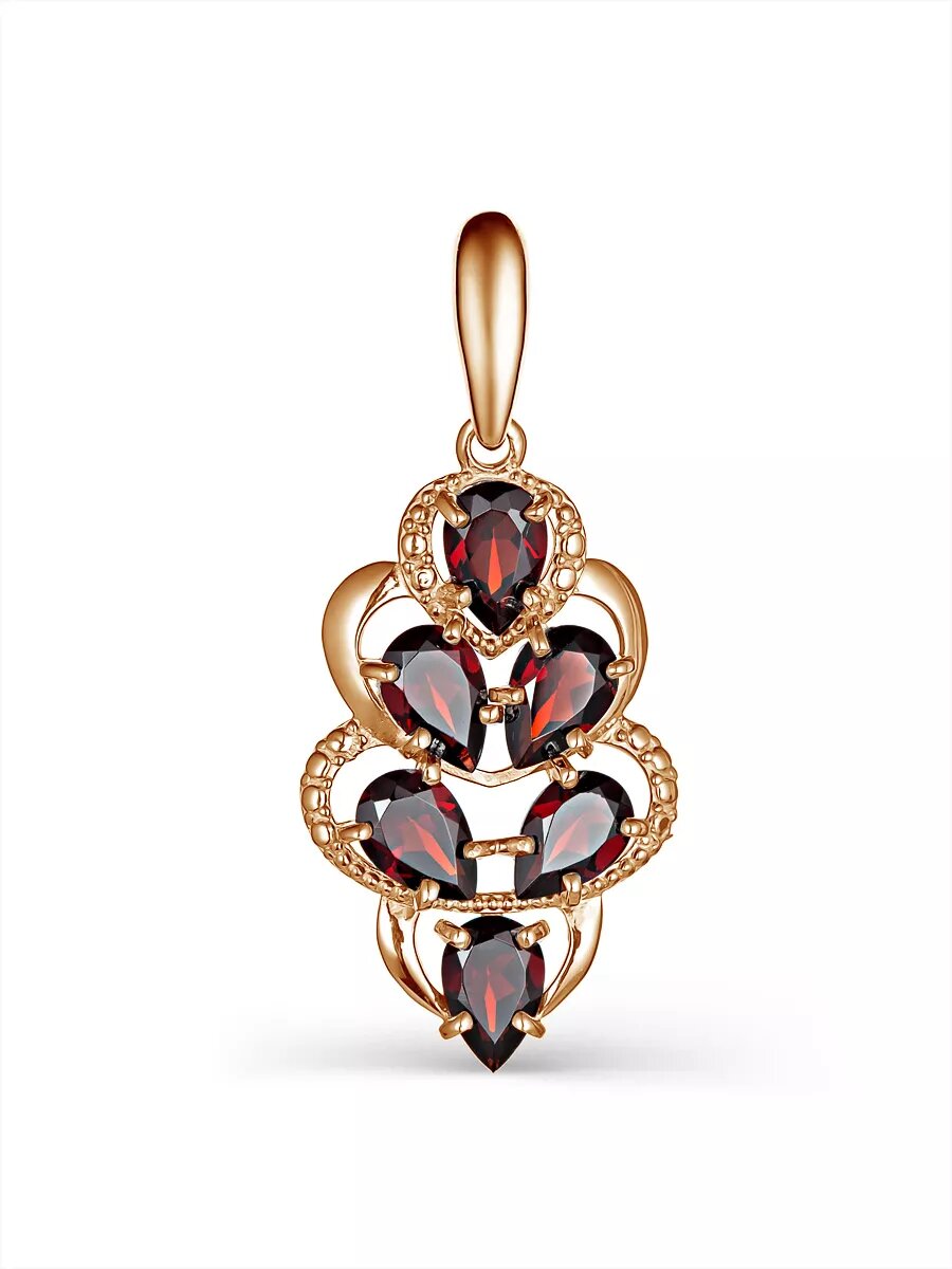 Подвеска, красное золото, 585 проба, бриллиант