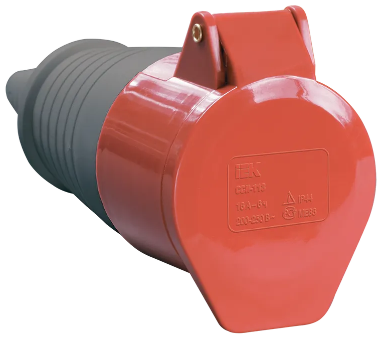 Розетка переносная IEK / ИЭК 225 3Р+Е+N, 32А 380В IP44, PSR22-032-5 / механизм силовой кабельный