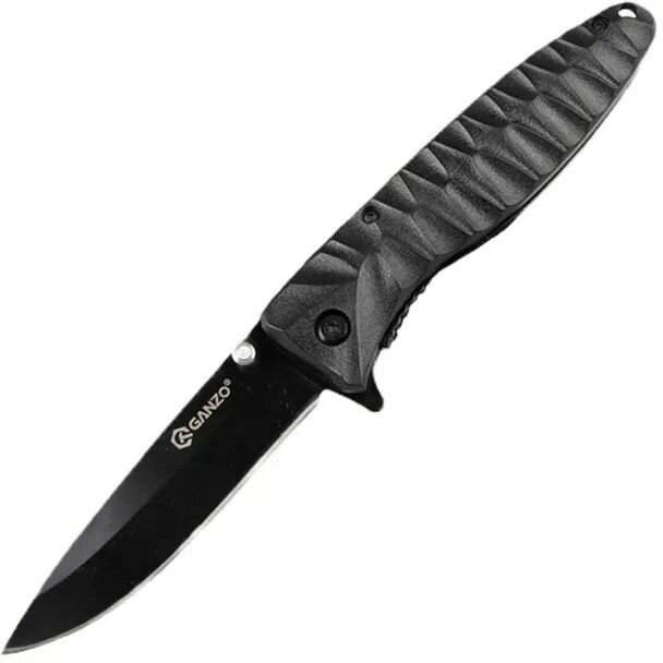 Нож складной Ganzo G620B-1 Чёрный Клинок 8.8 см