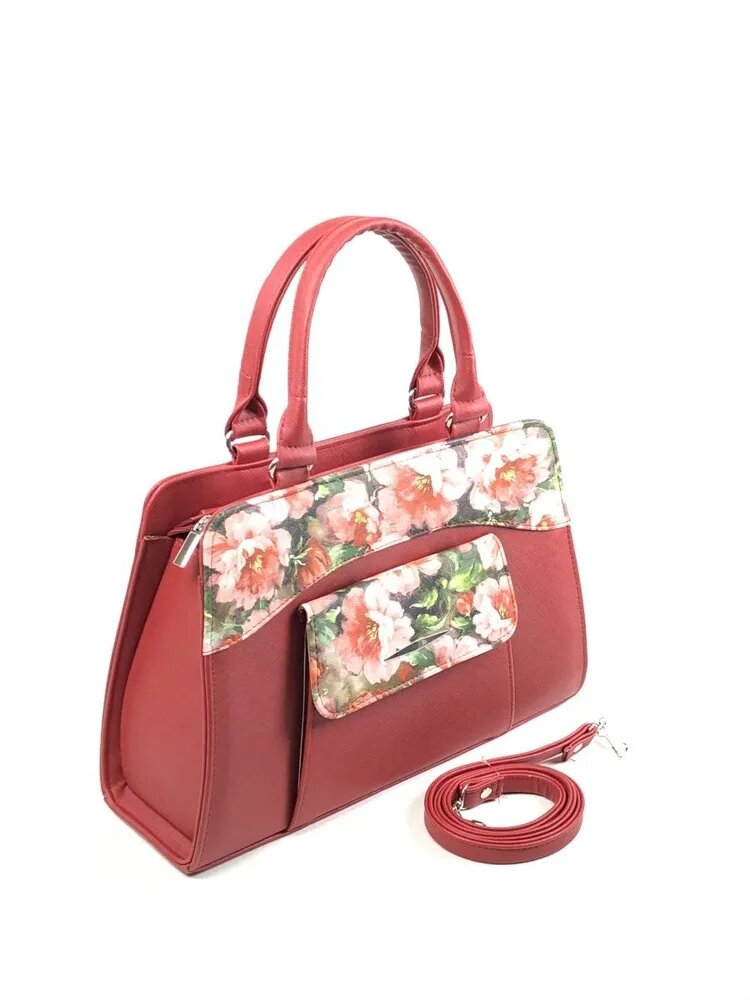 Сумка женская №590 красная цветы Аrlion Россия (уценка)