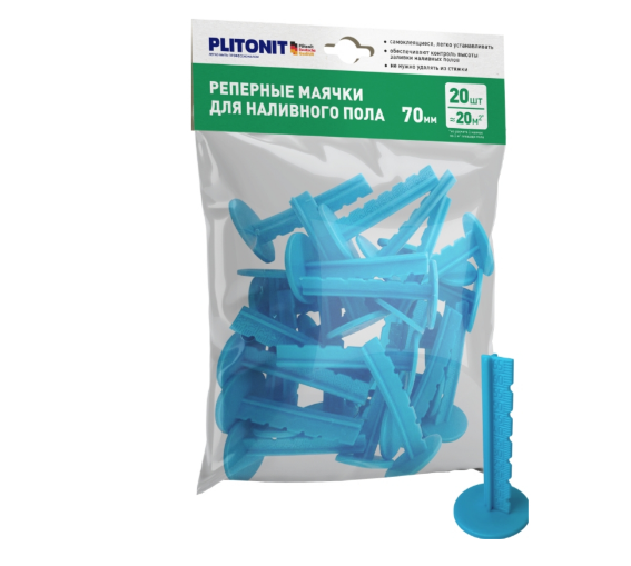 PLITONIT Маяки реперные самоклеящиеся - 20 шт, 24 пакета в коробке.
