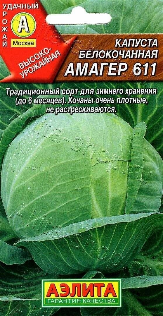 Капуста белокочанная Амагер 611 (3 упаковки), семена