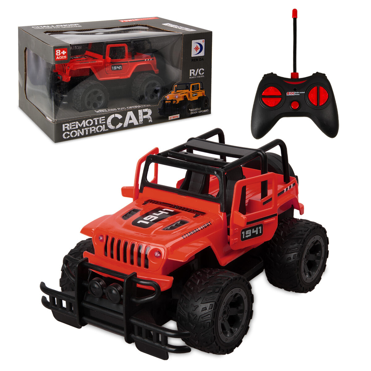 Машина на радиоуправлении TONG DE RD138, пластик/резина, красная