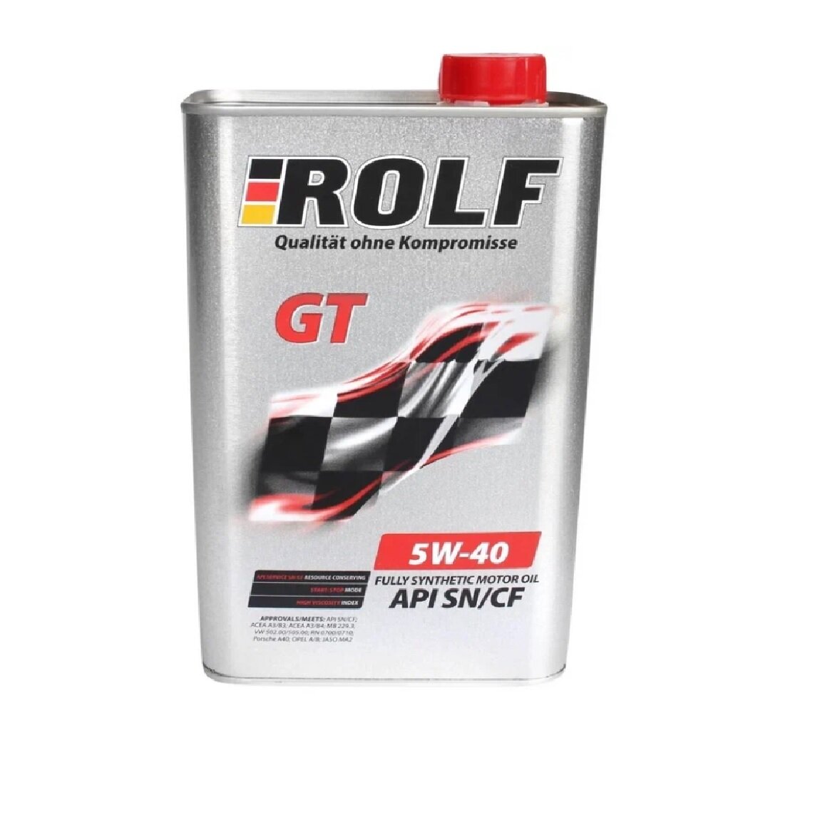Моторное масло синтетическое ROLF GT 5W-40 SN/CF, 1 литр канистра