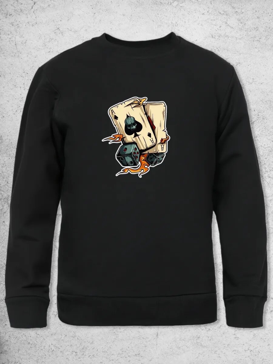 Свитшот карты покер